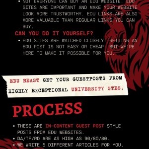 EDU BEAST | PREMIUM .EDU UNIVERSITY GUEST POST BACKLINK SERVICE | DA|TF ...